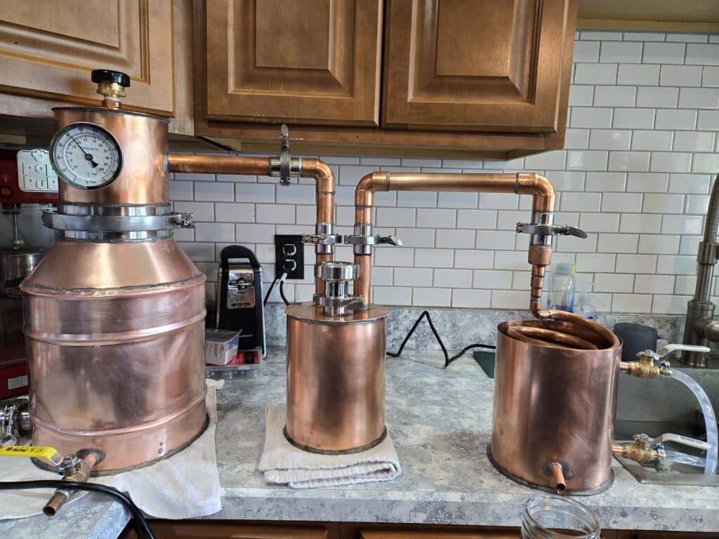 3 Gallon Copper Still with Thumper, and Worm - PhilBilly Moonshine ...
