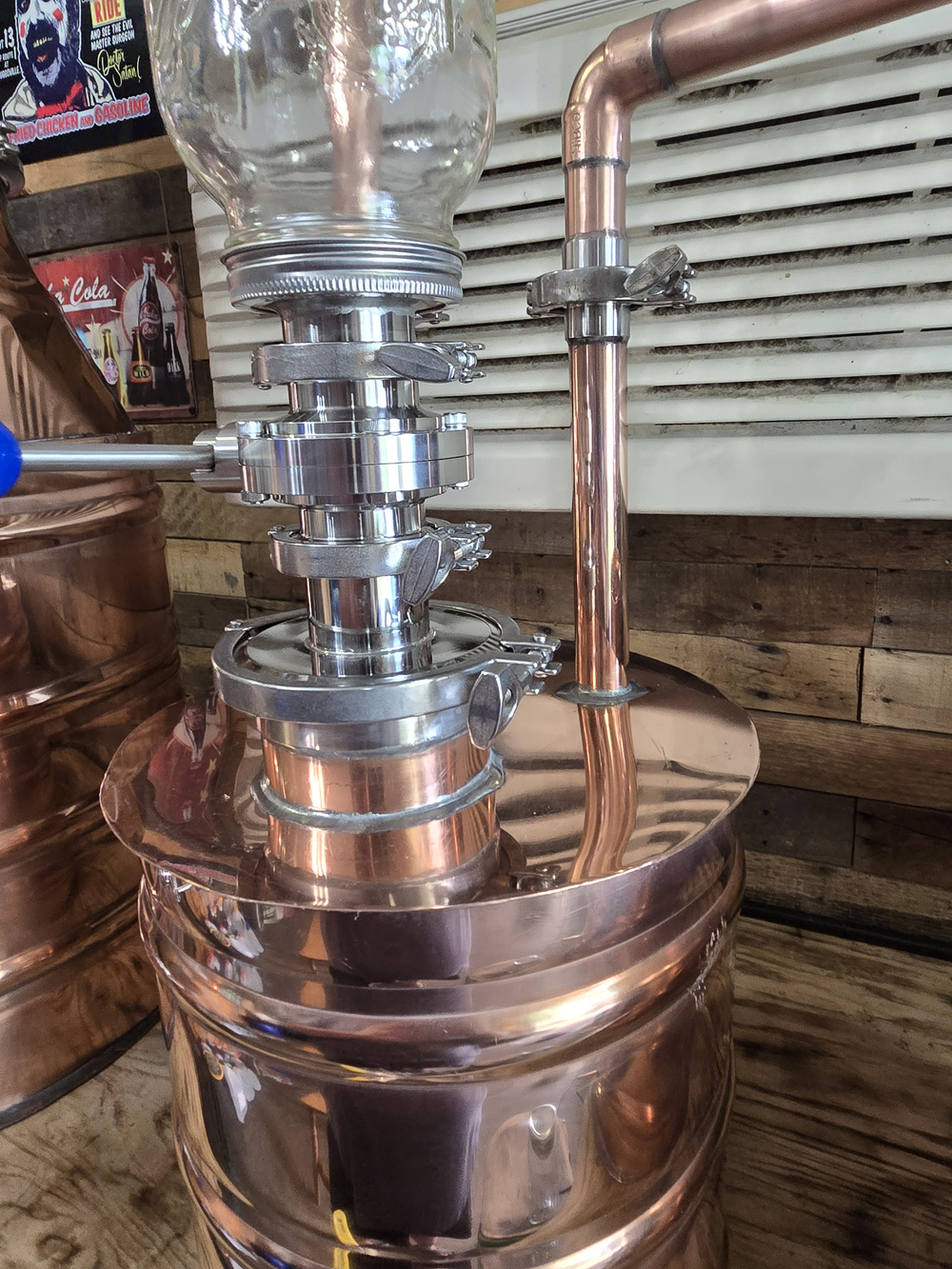 20-Gallon Copper Moonshine Still With Beads and Sight Glass - PhilBilly ...