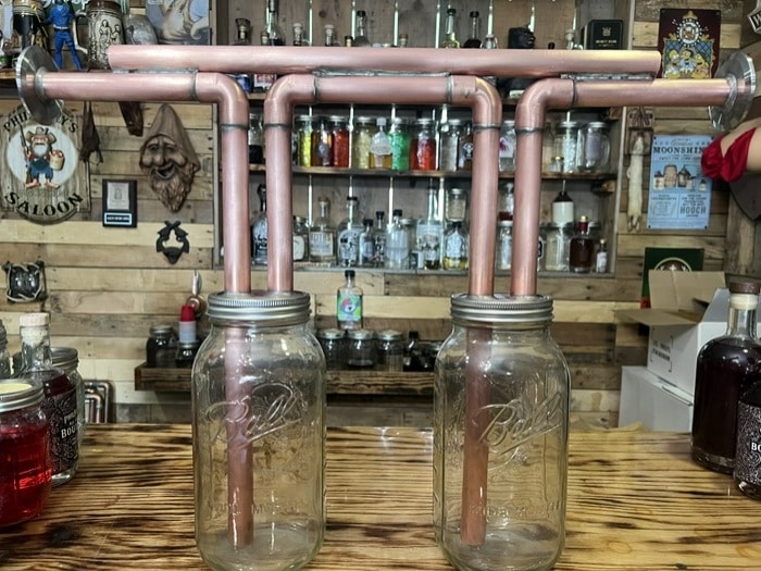 Double Mason Jar Thumper – High-Flow 3/4" Copper Pipe Kit with Custom ...